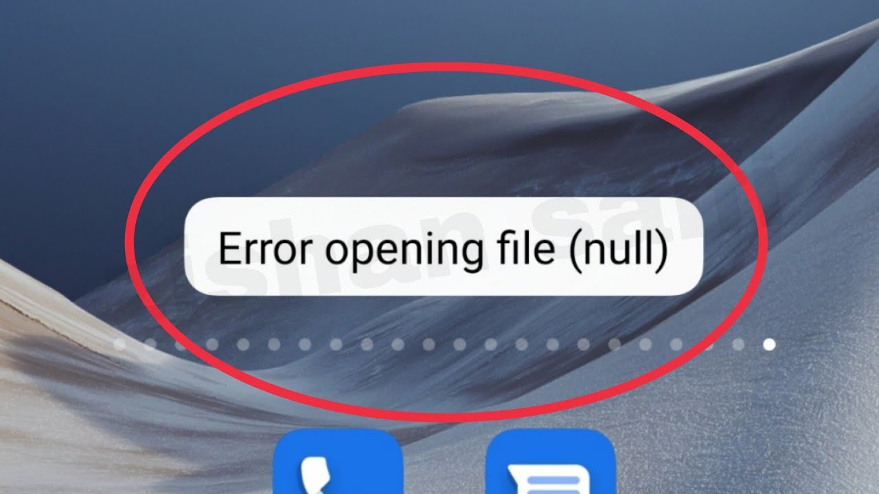 How To Fix Error opening file (null) Problem Solve in Android Files App & File Manager