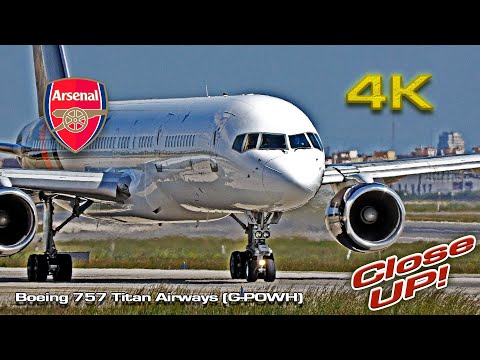 Boeing 757 Titan Airways (G-POWH) Close up Valencia!