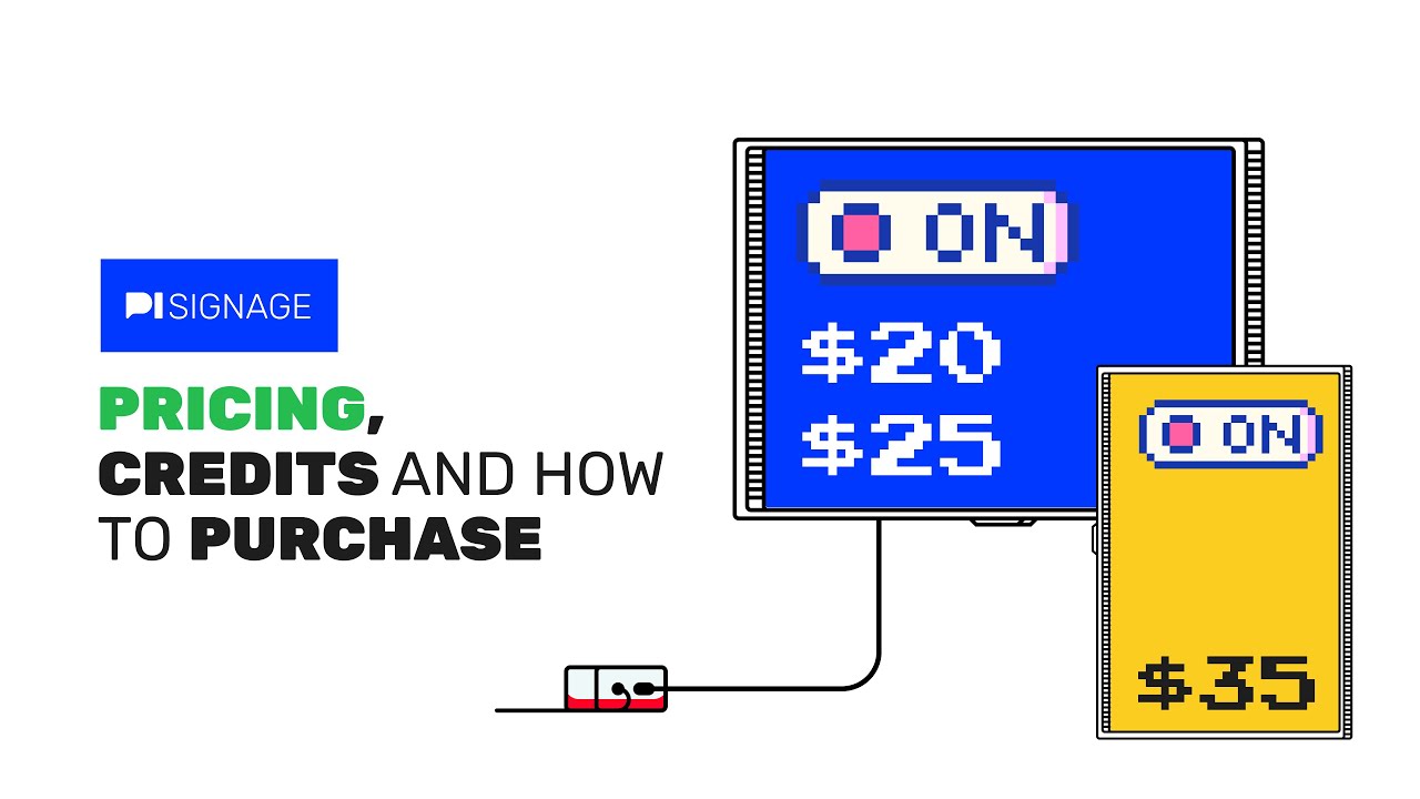 Pricing, Credits and making a purchase on PiSignage