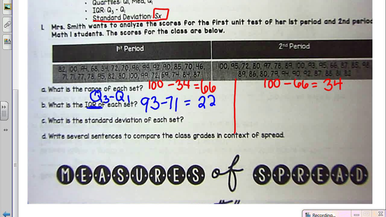 VIDEO Statistics Foldable