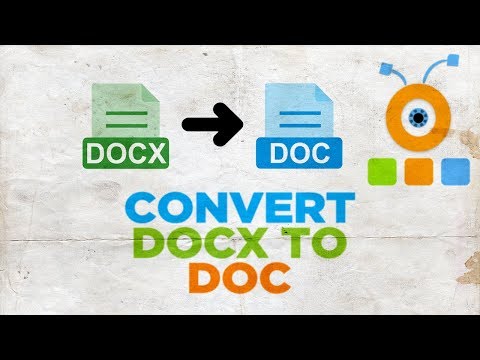 How to Convert DOCX to DOC 2019