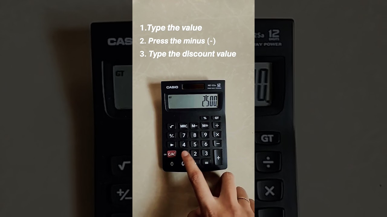 How to calculate discount on normal calculator #calculator