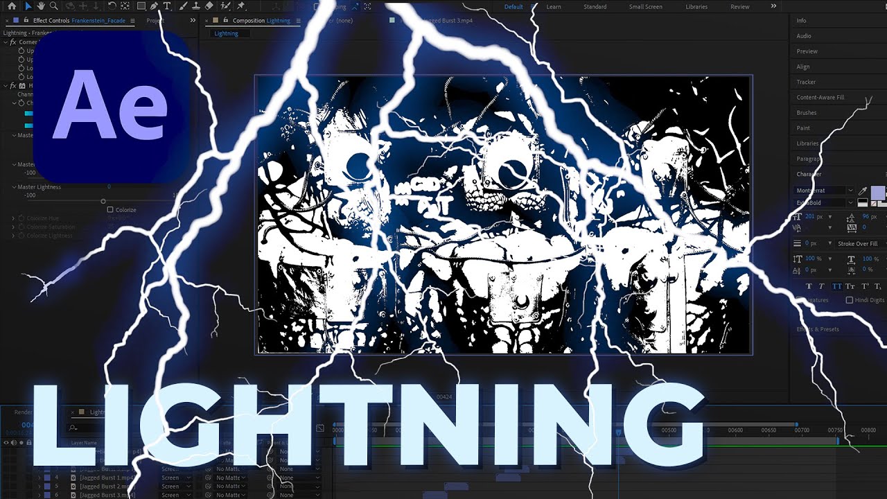 Lightning Strikes & Flashes | After Effects Quick Animation Tutorial