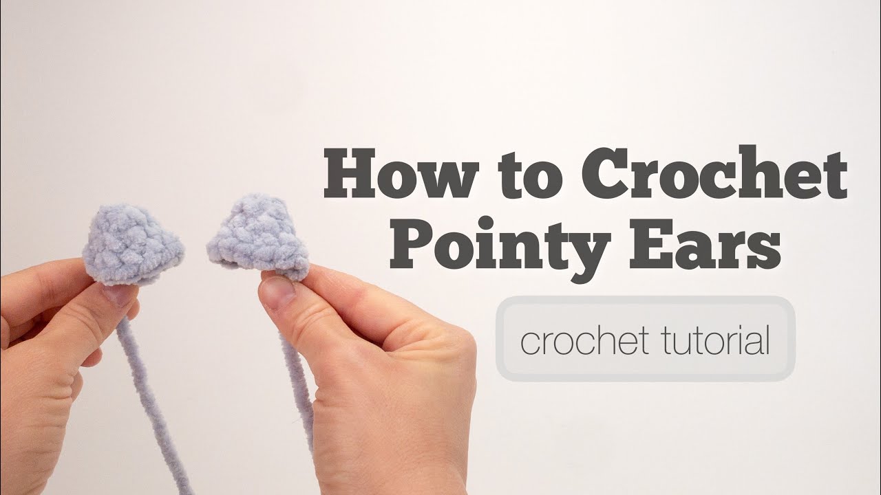 How to Crochet Pointy Ears for Your Amigurumi Cat or Bat
