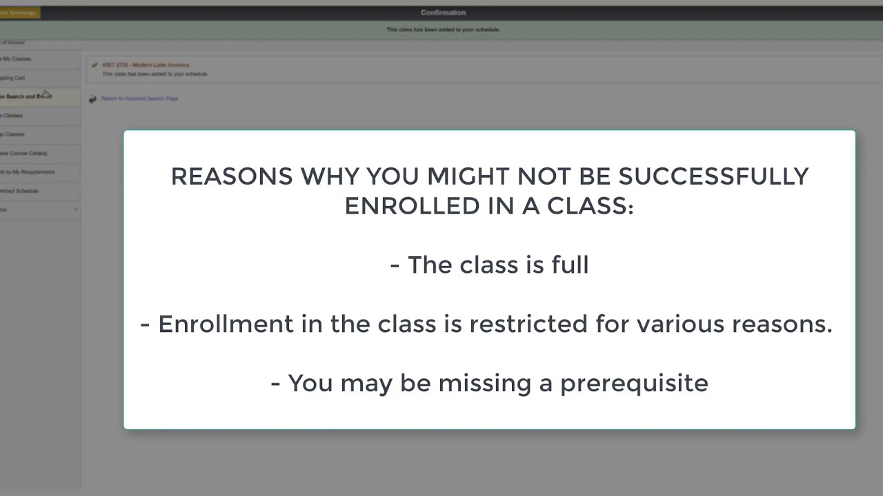 Step 5: Register for your classes