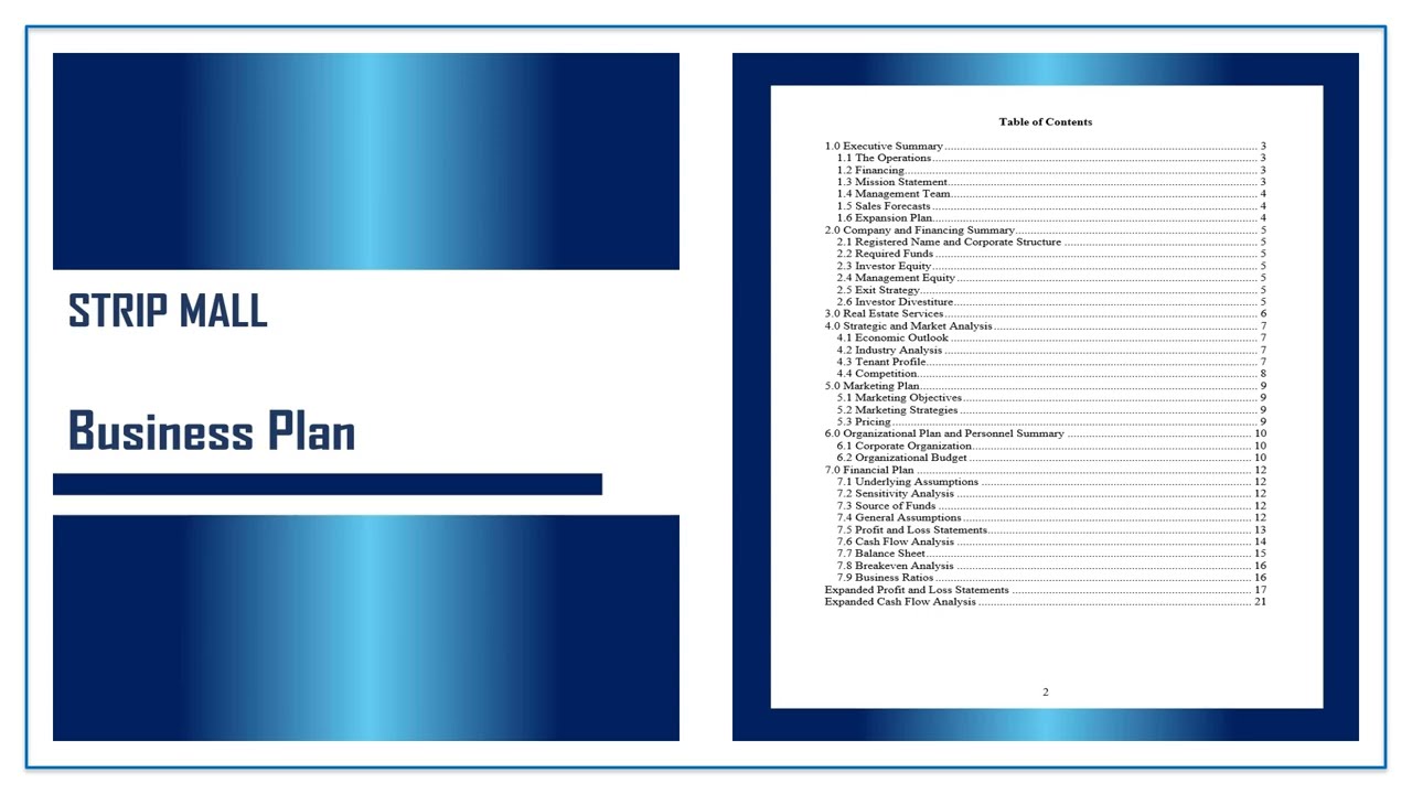 Strip Mall Business Plan Template [2025]
