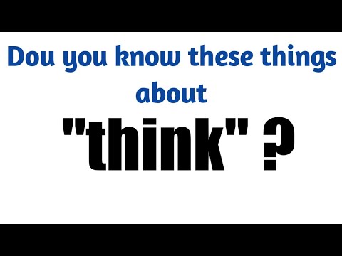How to use the word "think" ? | English grammar | Useful for all types of competitive exams