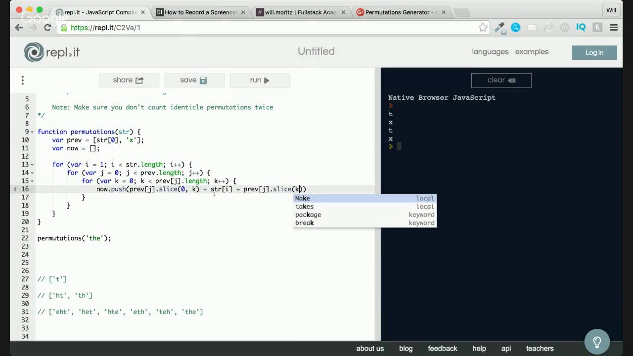 Permutations Generator