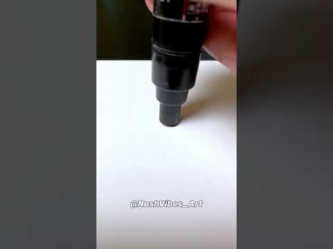 Drawing a Cartoon Character with Posca Markers! Satisfying (#Shorts)