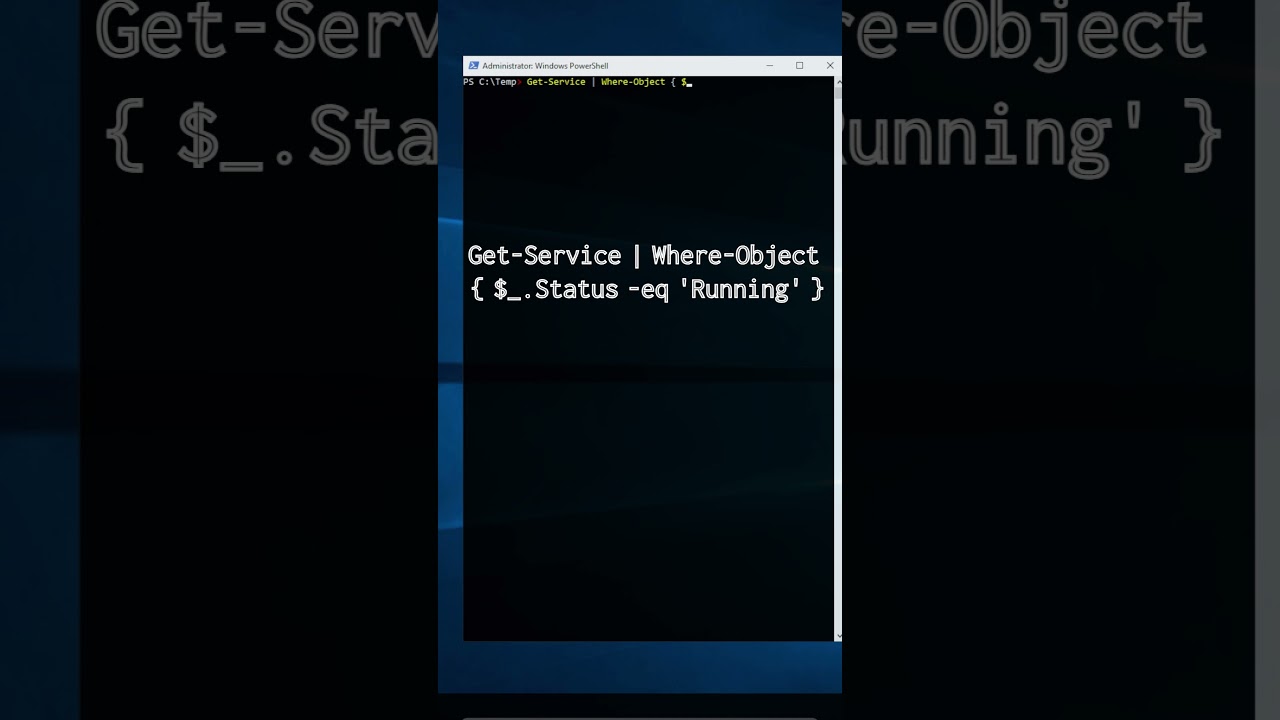 PowerShell One Liner List Running Services #powershell #techtip #oneliner #tutorial #sysadmin