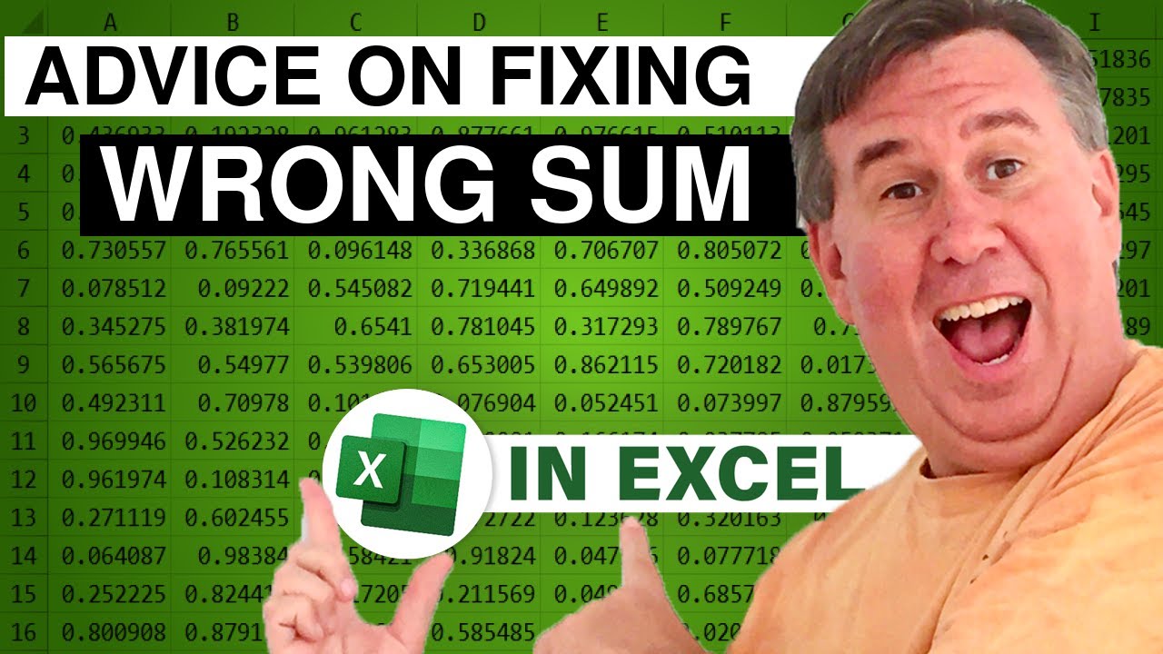 Excel - How To Fix SUM Function in Excel - Episode 2578