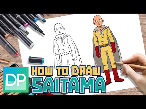 [DRAWPEDIA] HOW TO DRAW SAITAMA FROM ONE PUNCH MAN - STEP BY STEP DRAWING TUTORIAL