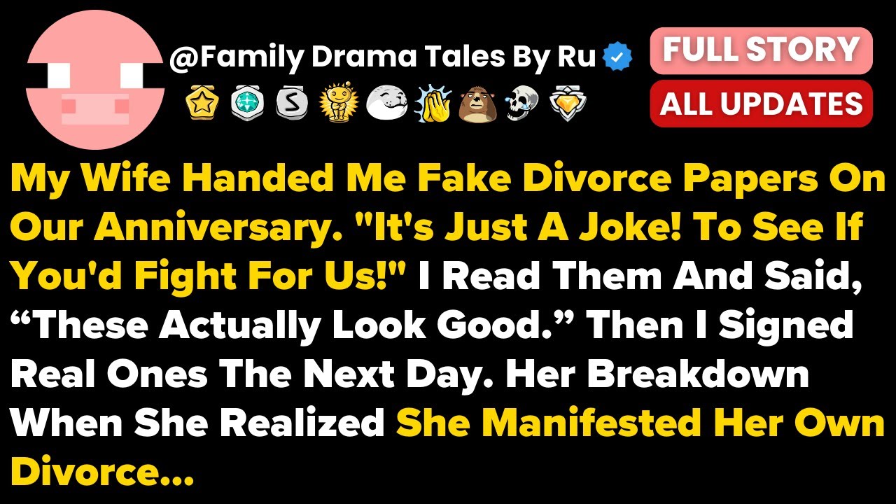 My Wife Handed Me Fake Divorce Papers On Our Anniversary. 
