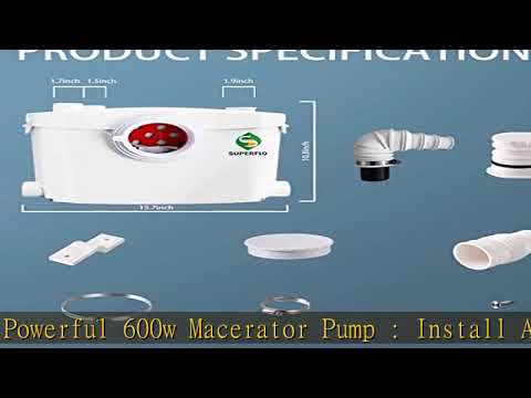 600W Macerator Toilet Pump for Macecrating Toilet, Sewerage Sump Pump for Basement Room Toilet, for