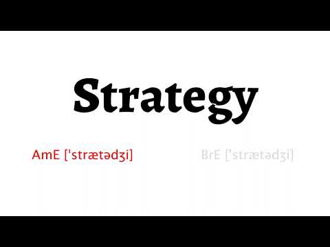 How to Pronounce strategy in American English and British English