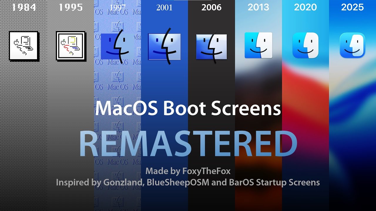 MacOS Boot Screens REMASTERED - Sequel to Windows Boot Screens REMASTERED