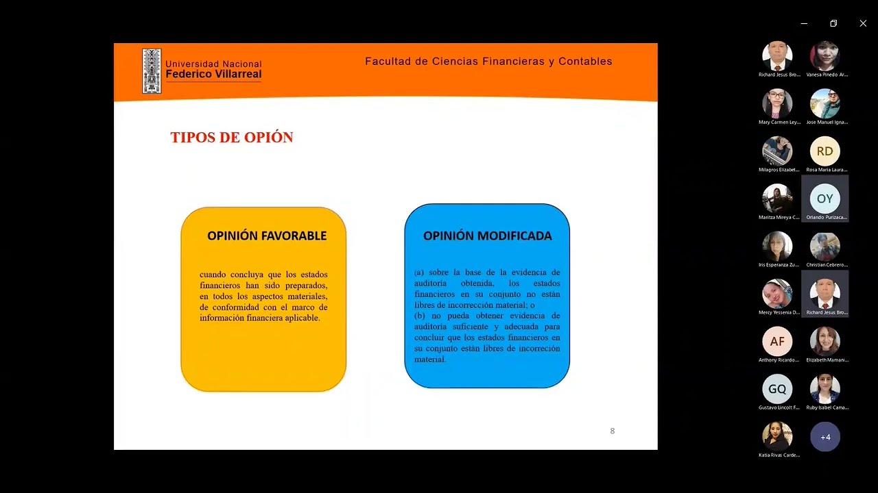 EL INFORME DE AUDITORIA FINANCIERA  UNFV GRUPO 2A  DOC. MG  AUDITOR RICHARD   JESUS BROWN JARA