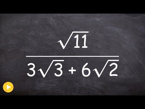 Rationalizing the denominator with two radicals in the denominator