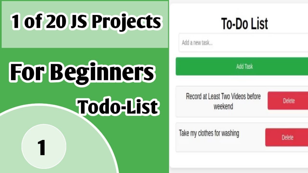20 Javascript Projects to Build (For Beginners)