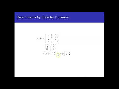 Cofactor Expansion