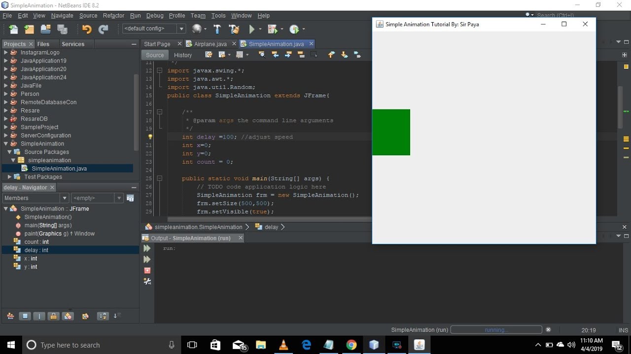 Simple Animation Using Java