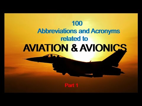 100 Abbreviations and Acronyms related to Aviation and Avionics | Part 1