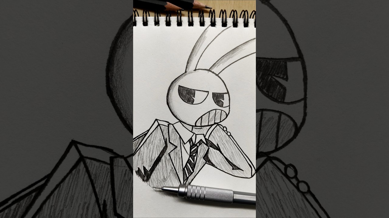 jax 🐰👔 drawing anime ver. / TADC 🎪 #tadc #theamazingdigitalcircus #howtodraw #fyp