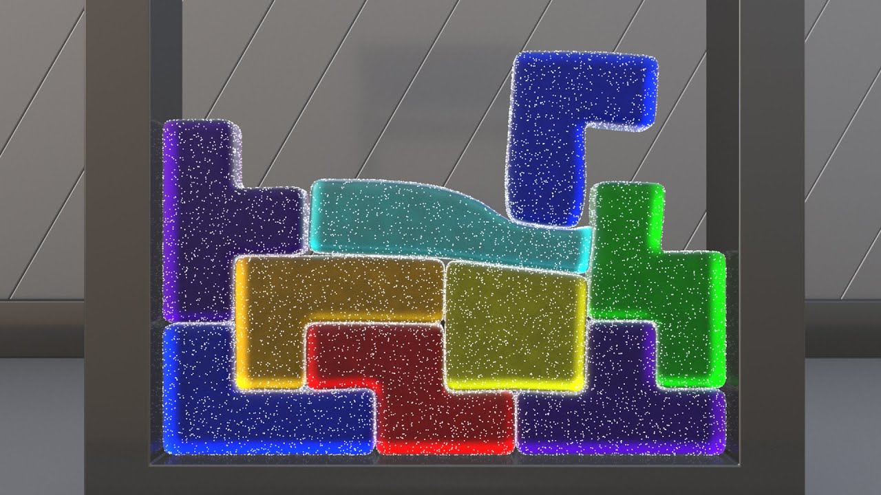 Softbody Tetris V36 😋Tetris Menu 😂 ❤️ C4D4U