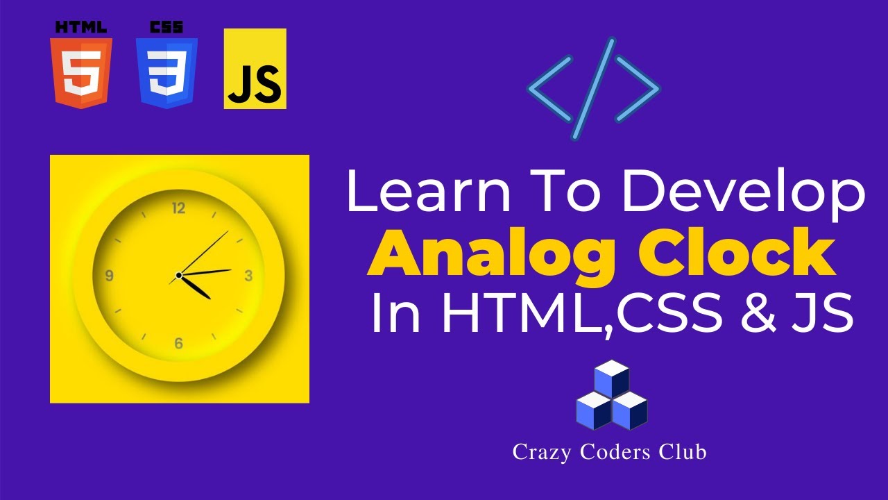 How to create analog clock using HTML | CSS | Javascript | Neomorphism effect | javascript clock