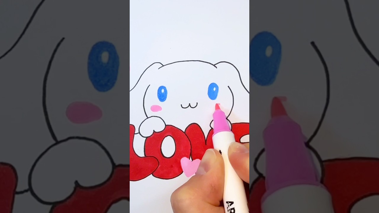 How to draw a cute Cinnamoroll easy😊❤️