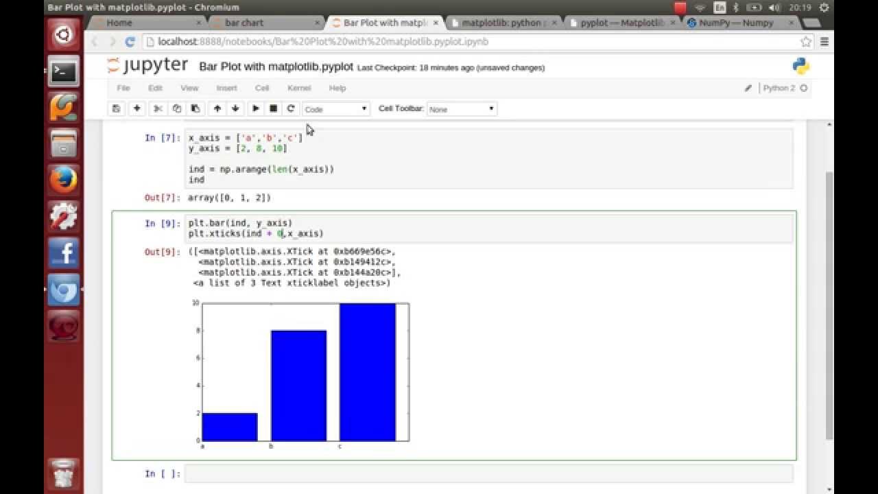 Building a Bar Plot with  Python  matplotlib library