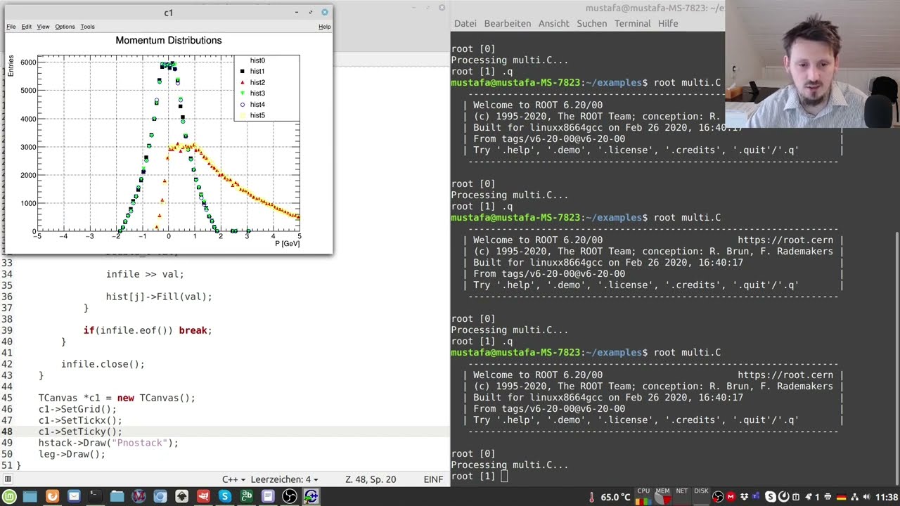 CERN ROOT Example: Multiple Input Files & Histogram Arrays