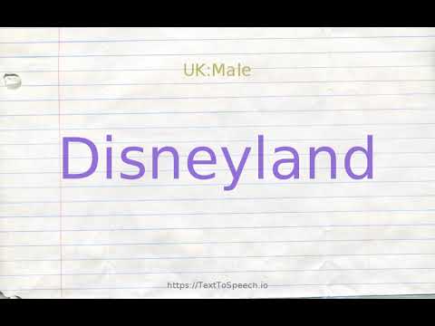 How to pronounce disneyland