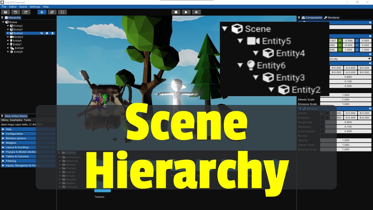 OpenGL Game Engine ImGui | Entity Hierarchy