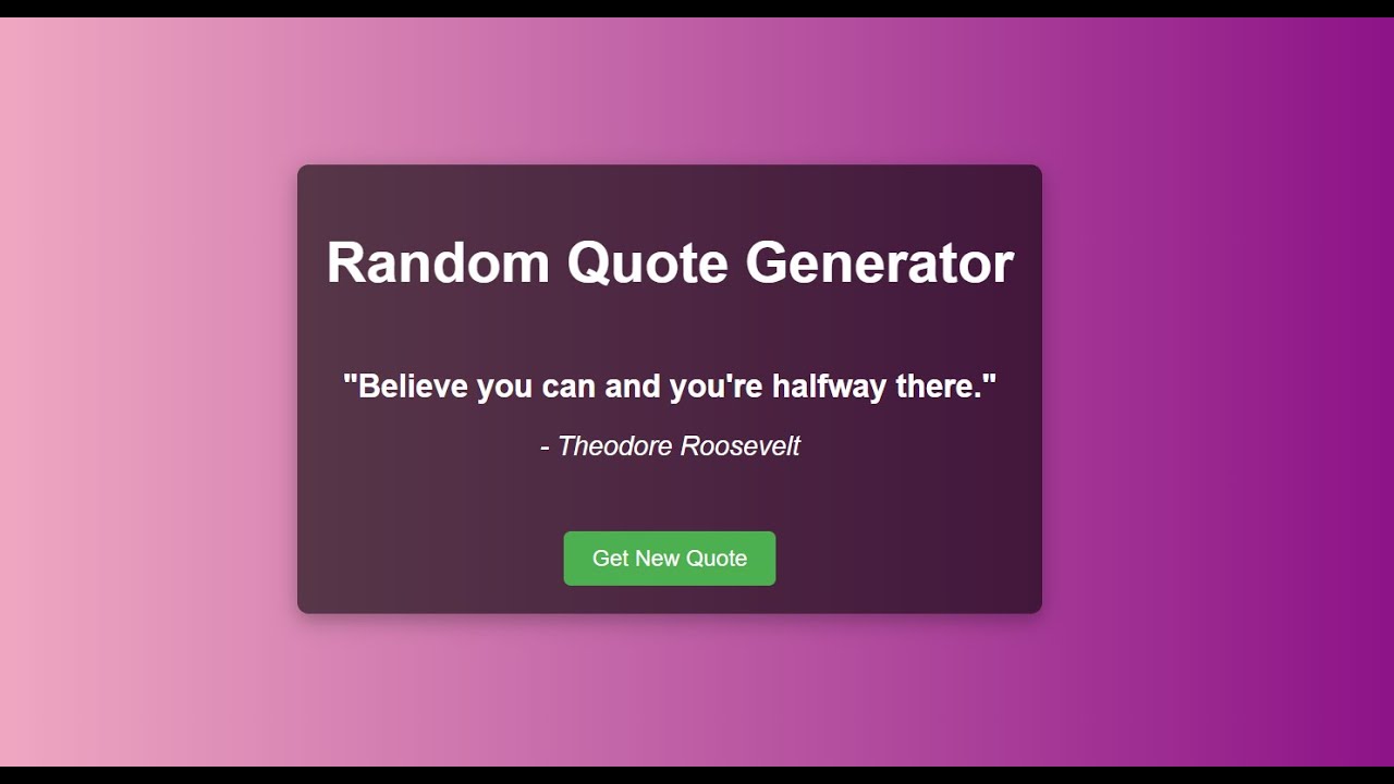 Random Quote Generator Using HTML, CSS, and JavaScript | Beginner Web Development Project