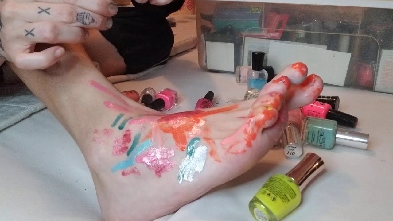 Abstract Toenail Paint