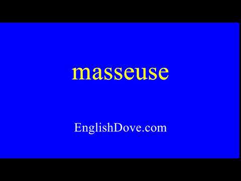 How to pronounce masseuse in American English.