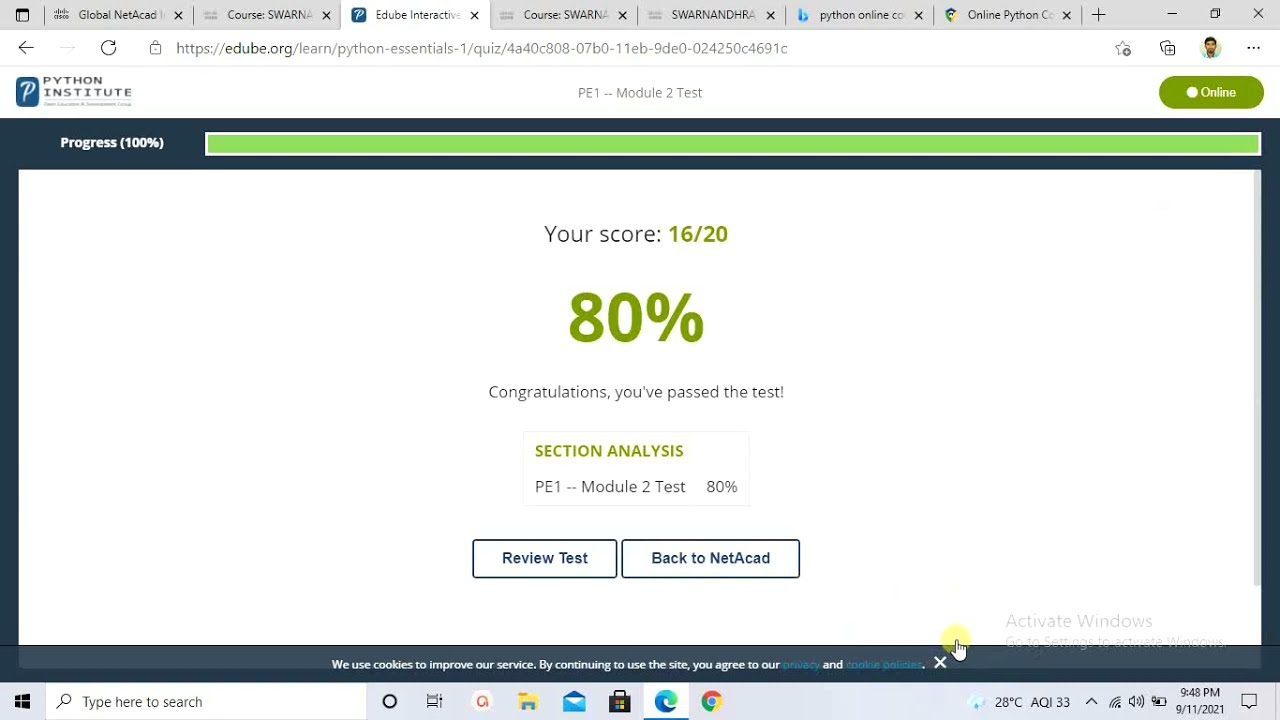 PCAP – Programming Essentials 1 in Python Quizzes Module 2 Test Answers