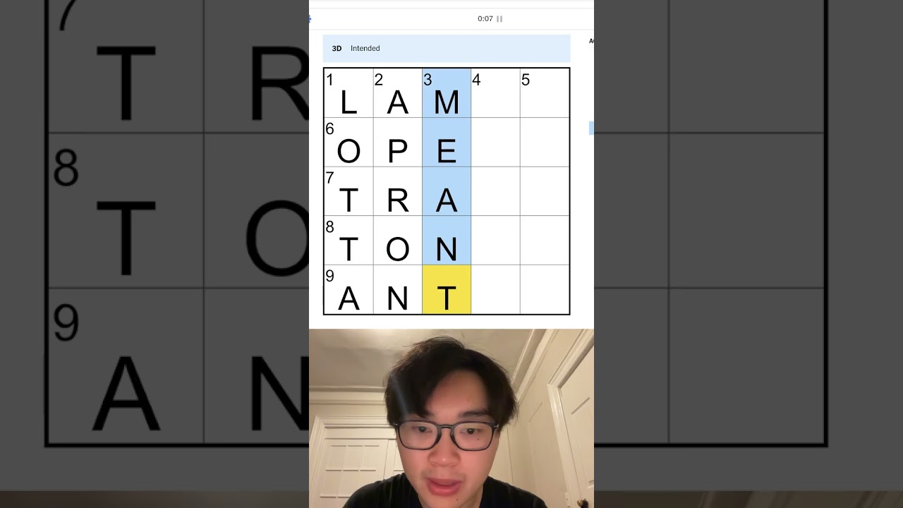 Solving the mini in 11 seconds - Sep 26 #crossword #crosswords #puzzle #nytmini #speedrun