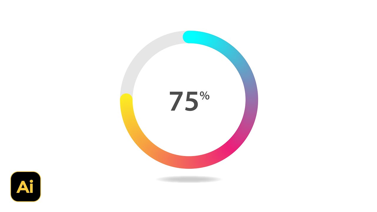 Beautiful Gradient Circle Loading Icon Design | Adobe Illustrator Tutorials