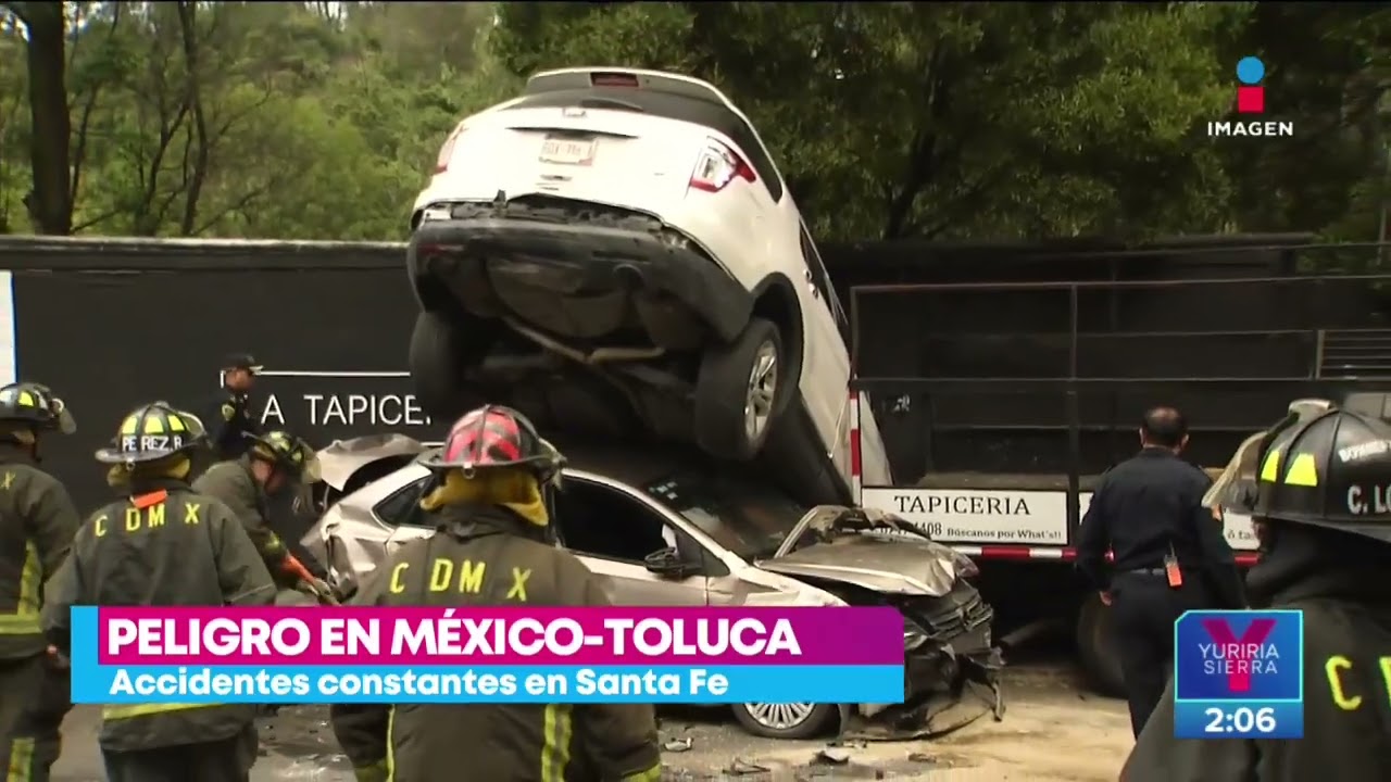 Camión se queda sin frenos y provoca carambola en Santa Fe | Noticias con Yuriria Sierra