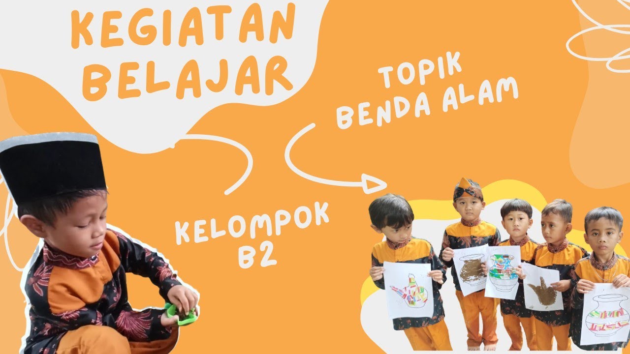 Ra nurul robbani : video kegiatan pembelajaran topik benda alam (batu, tanah, pasir) kelompok B2