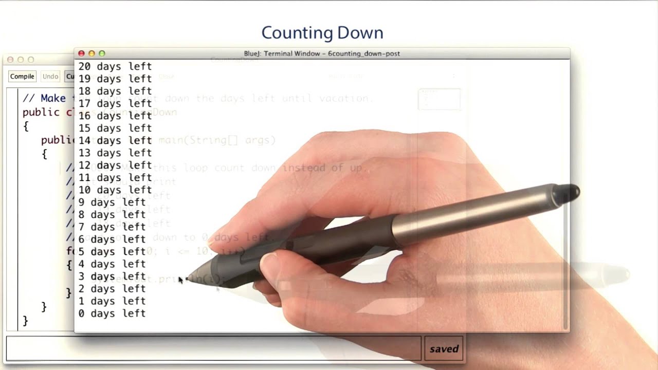 Counting Down - Intro to Java Programming