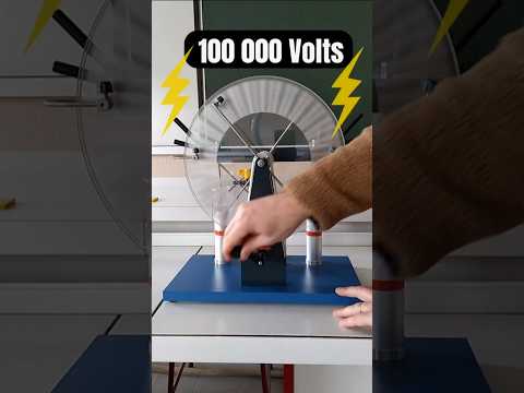 100 000 VOLTS Machine ELECTROSTATIQUE de Wimshurst électrocution danger #science #physics #physique