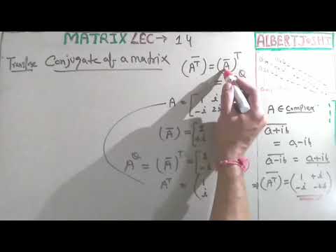 Transpose conjugate of a matrix | GATE mathematics | engineering mathematics | matrix