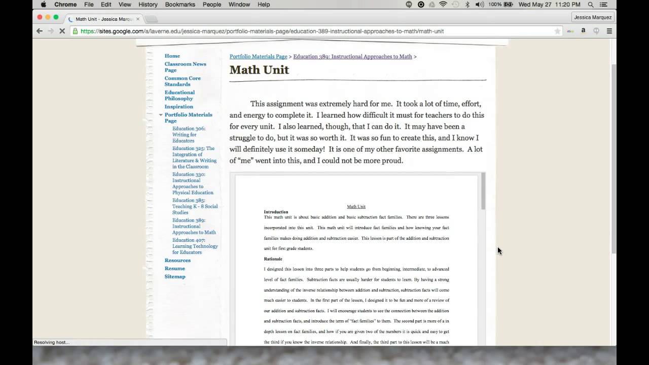 Math ePortfolio Screencast