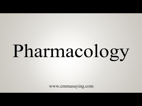 How To Say Pharmacology