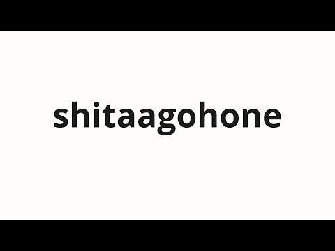 How to pronounce shitaagohone | 下顎骨 (Mandible bone in Japanese)