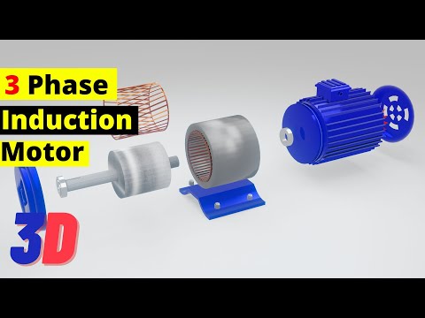 How to work 3 phase induction motor in Hindi 3D animation , Induction motor , Satyajit mistry