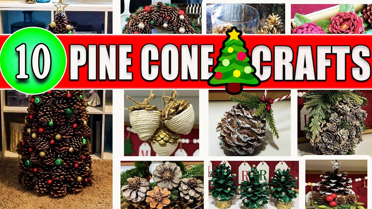 10 MIND BLOWING Pinecone Crafts + Christmas DIY Decor